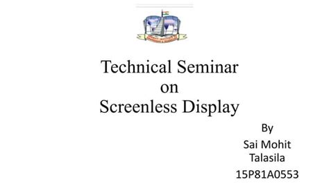 screenless display ppt presentation pptx computing technology