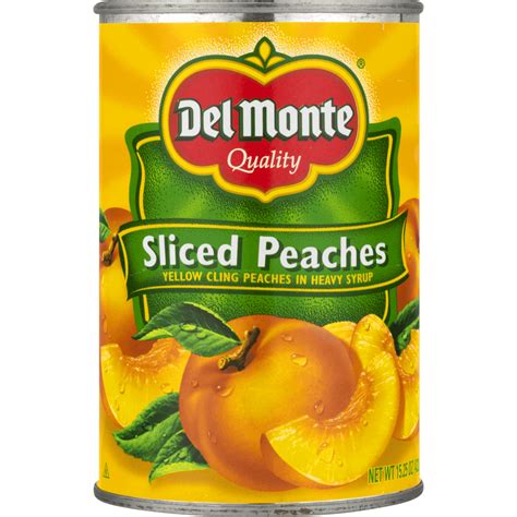 Del Monte Canned Fruit Sliced Yellow Cling Peaches In Heavy Syrup 15