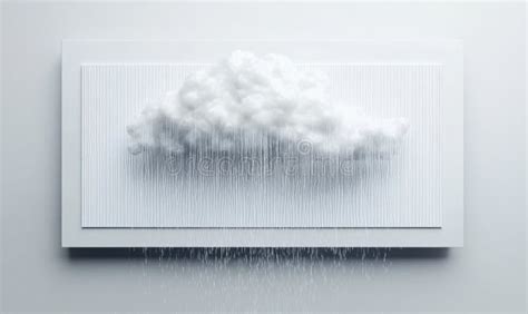 A White Cloud With Rain Falling From It Stock Illustration Illustration Of Water Straight