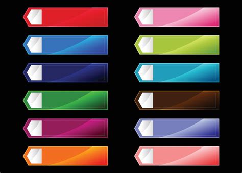 Colourful Button Collection Vector Design Vector Art At Vecteezy