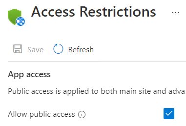 Add Support For Public Network Access For Az Functionapp Config Namespace Issue