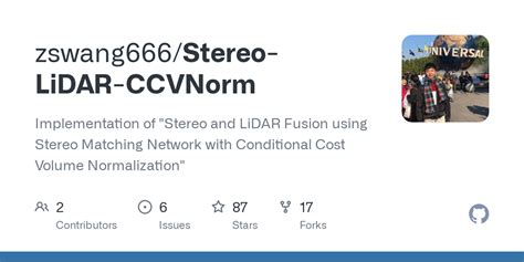 Github Zswang666 Stereo Lidar Ccvnorm Implementation Of Stereo And Lidar Fusion Using Stereo