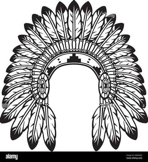 Native American Headdress Clip Art Brave Native American Headdress
