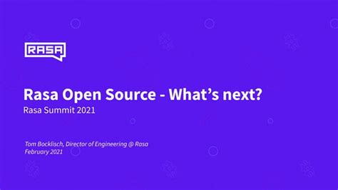 Rasa Open Source Whats Next Pdf