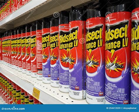 Various Brands Of Aerosol Type Insecticides In Commercial Cans