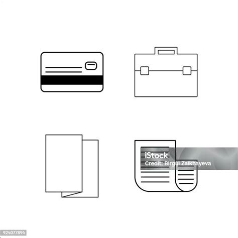 사무실 간단한 선형 아이콘 세트입니다 간단한 개요 아이콘 0명에 대한 스톡 벡터 아트 및 기타 이미지 0명 디자인 벡터 Istock