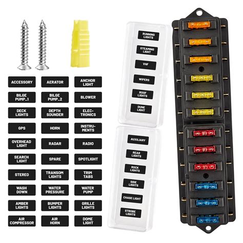 Amazon Com RED WOLF Way Fuse Block Blade Box Holder Standard Circuit Fuses Holder Fit Car