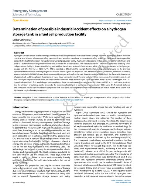 Pdf Determination Of Possible Industrial Accident Effects On A
