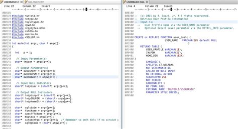 demonstrating user written ibmi sql function in c