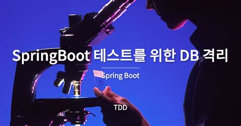 springboot 테스트를 위한 db 격리