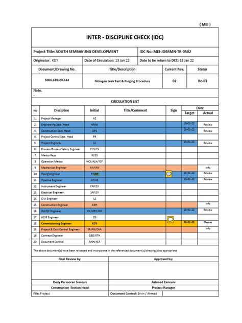 Smn J Pr 00 144 Rev02 N2 Leak Test And Purging Procedure Pdf Leak Valve