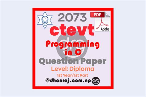 Programming In C Question Paper 2073 Ctevt Diploma 1st Year1st Part Dhan Rajs Blog