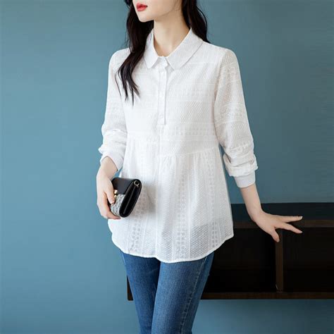 Plus Size White Lace Peplum Shirt Blouse Pluspreorder