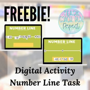 FREEBIE Number Line Task Digital Activity By TeachCoachRunRepeat