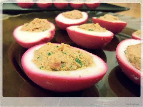 Youve Got Meal Beet Pickled Deviled Eggs Appetizers August 1