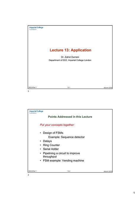 Lecture 13 Digital Electronics And Computer Architecture Assignments