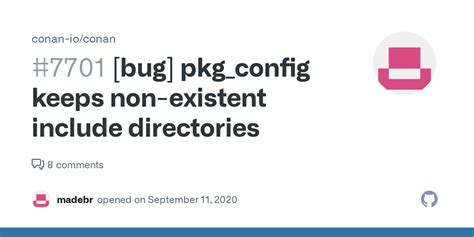 Bug Pkgconfig Keeps Non Existent Include Directories · Issue 7701
