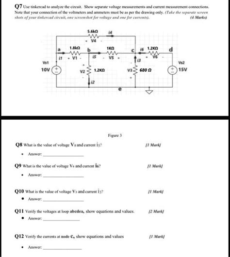 Solved Q7 Use Tinkercad To Analyze The Circuit Show Separate Voltage Measurements And Current