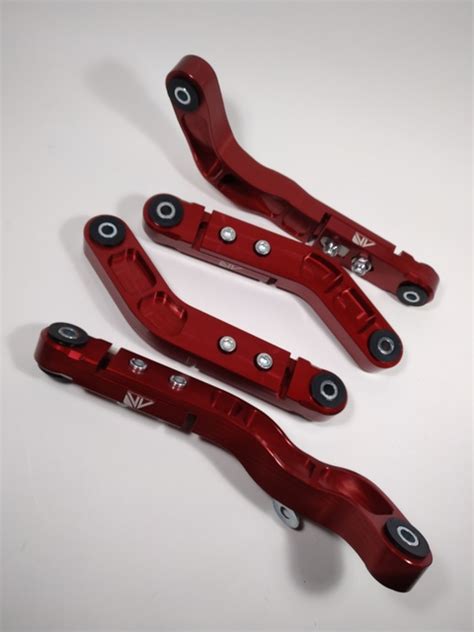 Billet Rear Upper Control Arm And Camber Arm Kit RED AAD Performance C R Direct