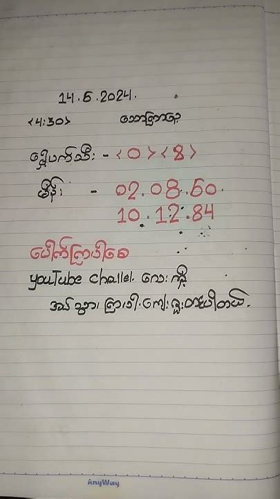 14 6 2024 သောကြာနေ့ ညနေစျေး ပေါက်ပြီးတိုင်းပေါက်ကြမယ်ဟေ့ Youtube