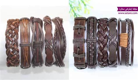شیک ترین مدل دستبند چرم زنانه و مردانه ستاره