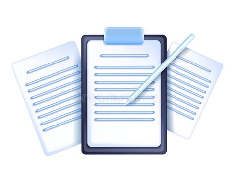 3d Checklist Icon Exam Note Form Checkbox On White Vector Clipboard Document Paper Test