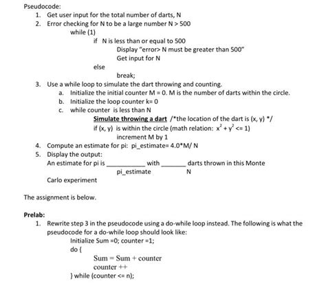 Solved Pseudocode 1 Get User Input For The Total Number Of