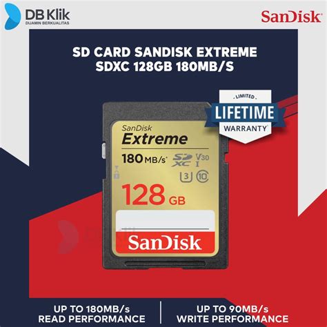 Jual Sd Card Sandisk Extreme Sdxc 128gb 180mbs Sdsdxva 128g Gncin