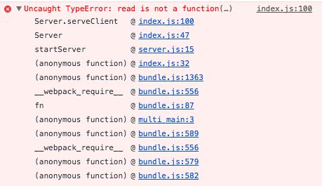 Javascript Webpack Error Read Is Not A Function Stack Overflow
