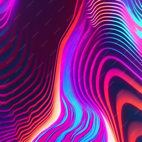 Premium Photo Abstract Colorful Neon Lines Background Neural Network Generated Art