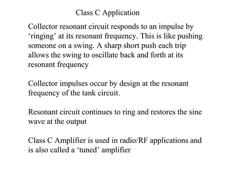 class c amplifier ct ppt