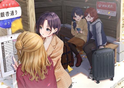 Safebooru 4girls Alternate Costume Asakura Toru Blue Vest Blurry