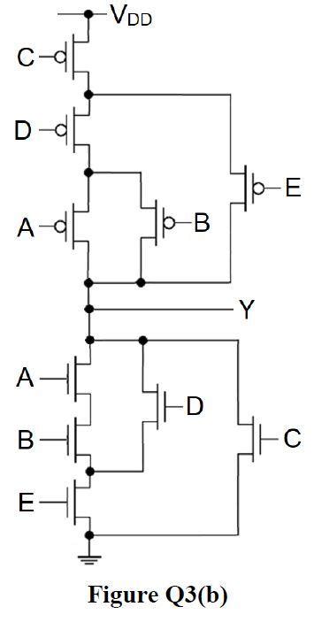 Solved A CMOS Circuit Is Shown In Figure Q3 B The Circuit Chegg Com