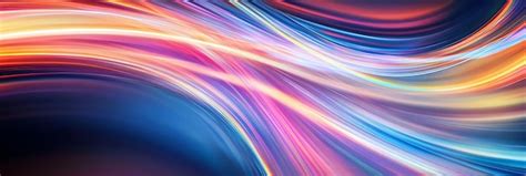 Abstract Background Of Colorful Curved Lines Premium Ai Generated Image