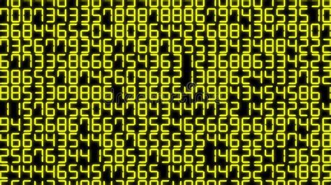 Digital Numbers Random Numbers 7 Segments Background Motion Graphics