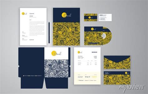 Corporate Brand Identity Mockup Set With Digital Elements Classic