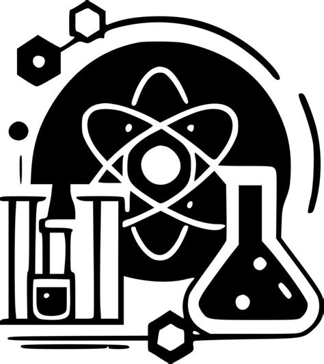 Science Black And White Vector Illustration 23852087 Vector Art At Vecteezy