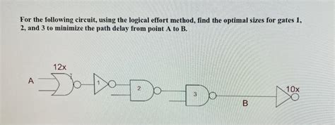 Solved For The Following Circuit Using The Logical Effort Chegg Com