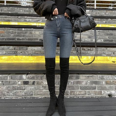 Yefit 예핏 워싱감이나 전체적인 핏감 정말 예쁜 하이웨스트 청바지 소개해요 요거 정말