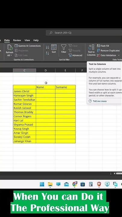 excel shortcut 😎😎😎 split text in excel pc shortcuts techexplained