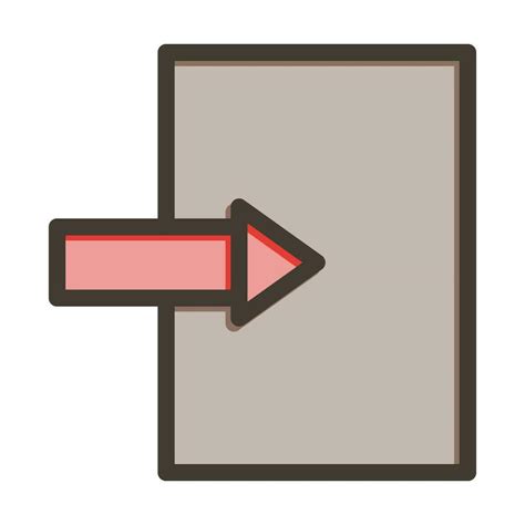 Exit Vector Thick Line Filled Colors Icon For Personal And Commercial Use 30351023 Vector Art