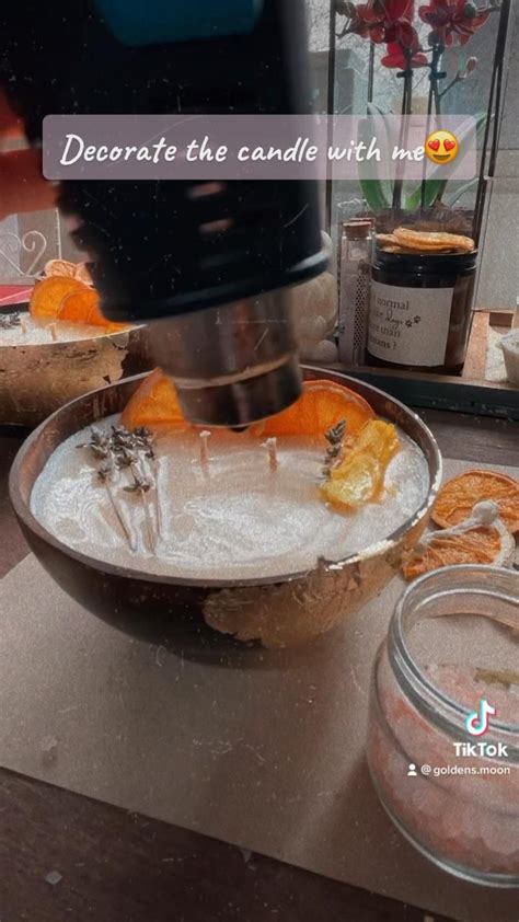 Свеча в кокосе с деревянным фитилем Creation Bougie Bougie Naturelle Fabriquer Bougie