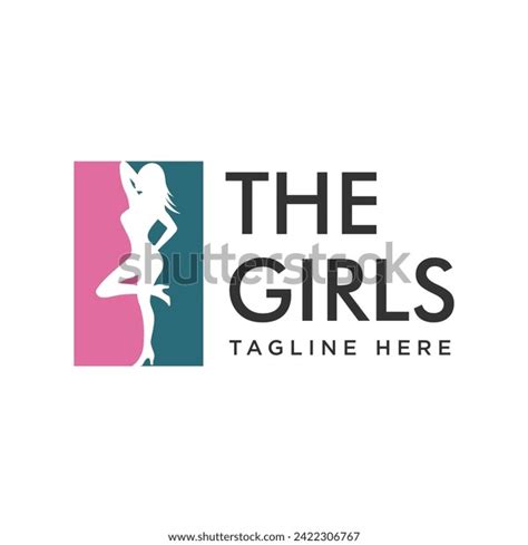 Sexy Woman Illustration Logo Design Letter Stock Vector Royalty Free