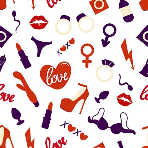 Premium Vector Sex Toys And Adult Items Seamless Pattern Adult Toys Seamless Pattern Vector