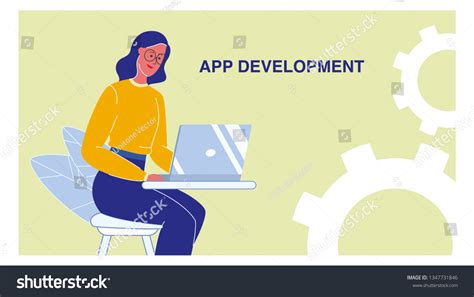App Development Vector Web Banner Layout Stock Vector Royalty Free 1347731846 Shutterstock