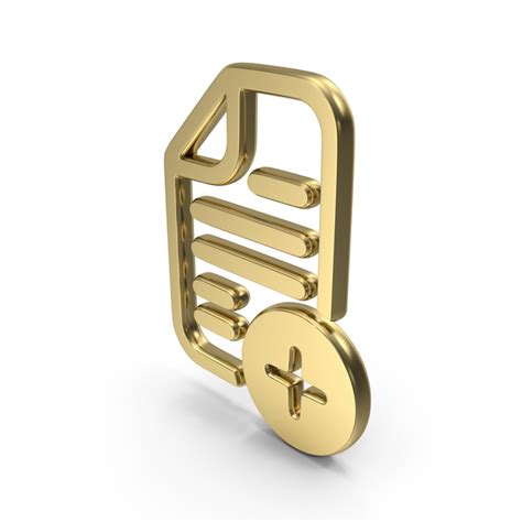 Add Document Symbol Gold Png Images And Psds For Download Pixelsquid S11997430e