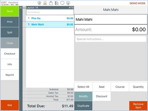 Items Screen Hcm Info