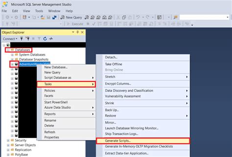 xuất cơ sở dữ liệu ra file sql trong sqlserver