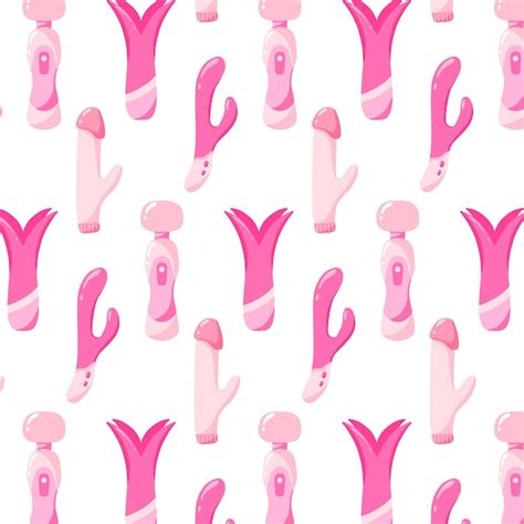 Premium Vector Vector Seamless Pattern With Vibrators Pattern With Sex Toys Vector Illustration