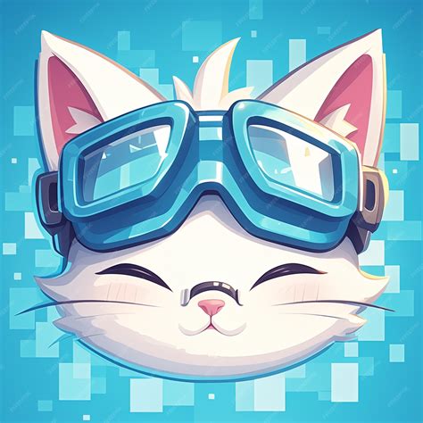 Premium Vector A Cute Cat Software Engineer Cartoon Style
